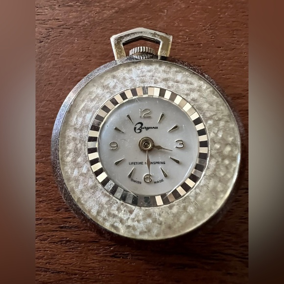 burgana | Accessories | Vintage Swiss Made Burgana Pocket Watch Floral ...